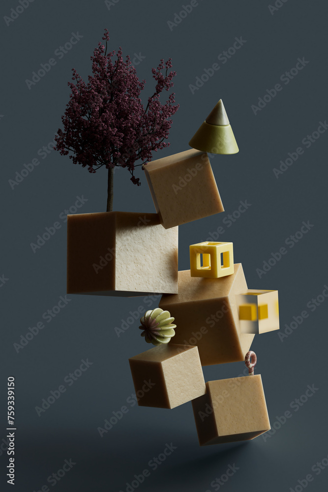 balance of cubes Stock Photo | Adobe Stock