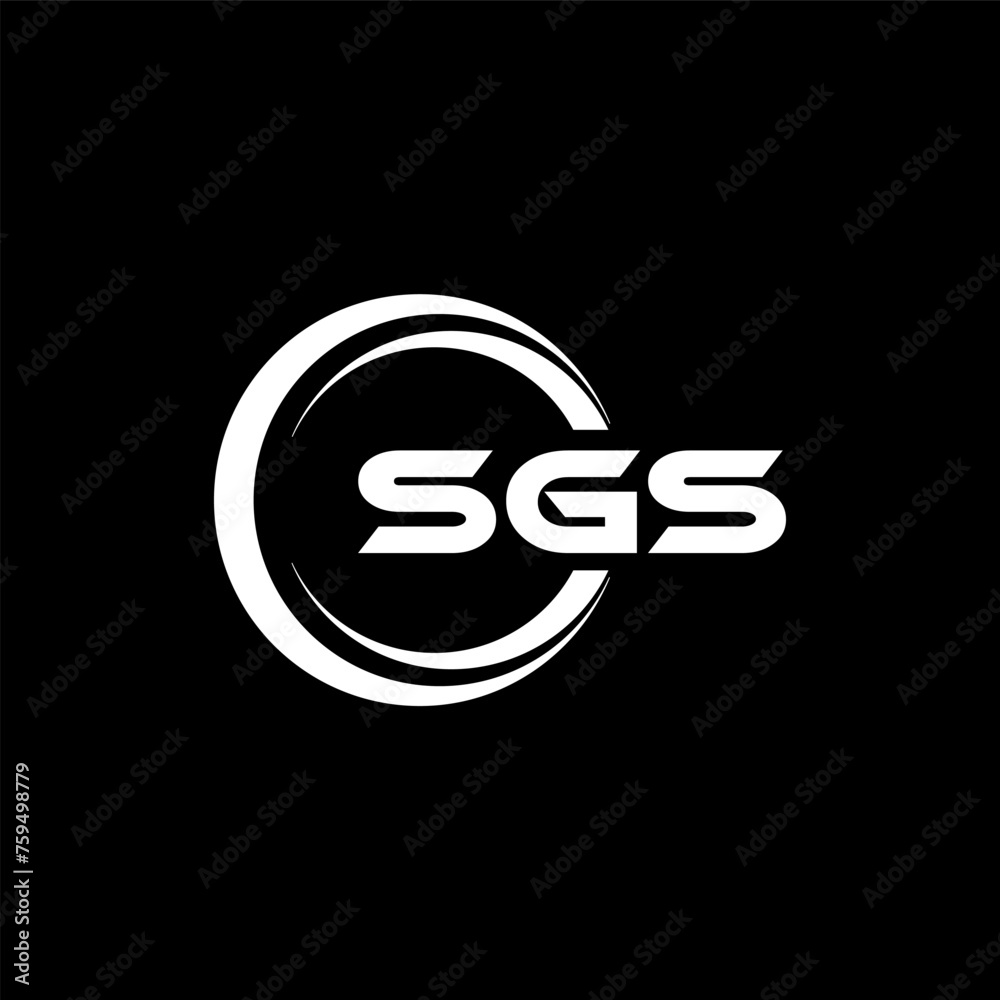 SGS letter logo design in illustration. Vector logo, calligraphy ...