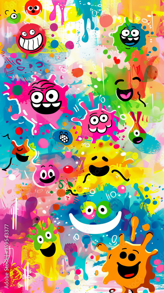 Whimsical giggles unfold in ticklish tidbits on your mobile display ...