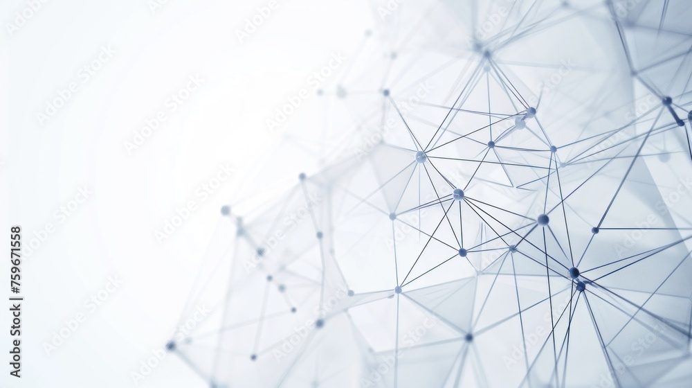 abstract future network on white background. Data and technology ...