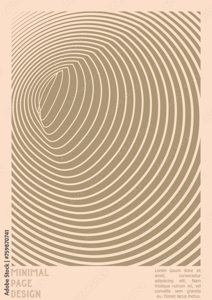 Geometrical Poster Design with Optical Illusion Effect. Modern ...