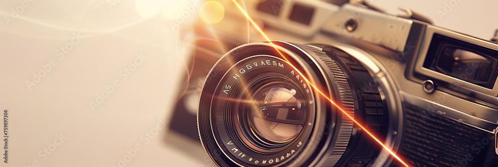 3D model A vintage camera with a lens that captures memories as ...