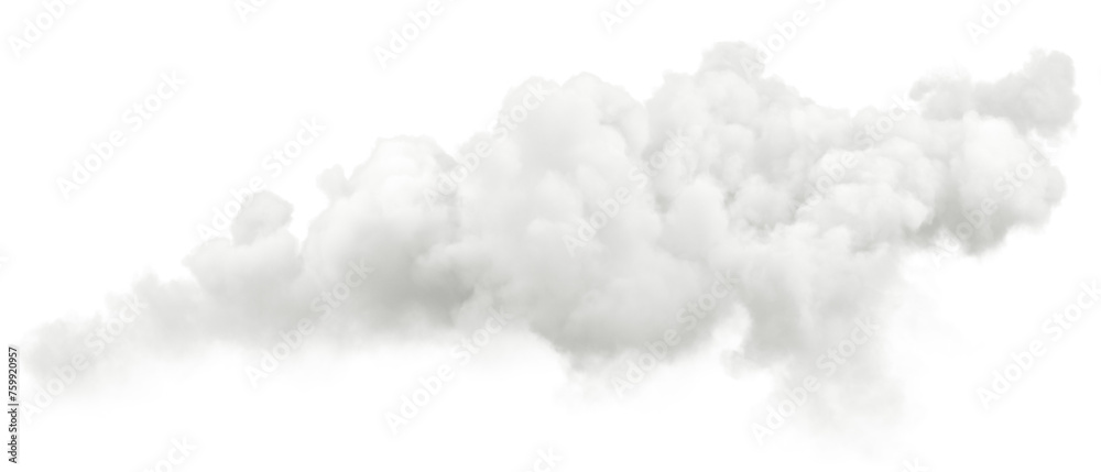 Fluffy steam cloudscape panoramic on transparent backgrounds 3d illustrations png Stock ...