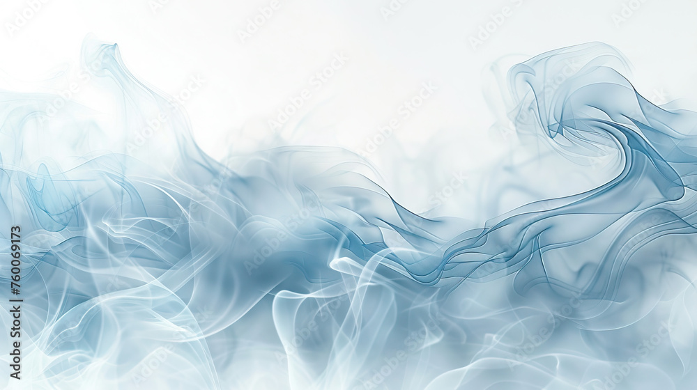 creative blue smoke art water paint background isolated on white card ...