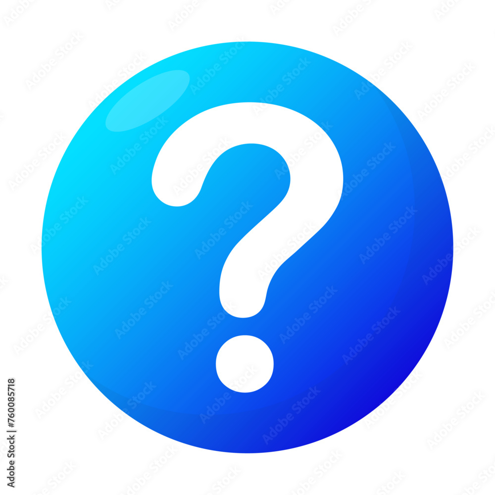 vector blue gradient question mark icon Stock Vector | Adobe Stock