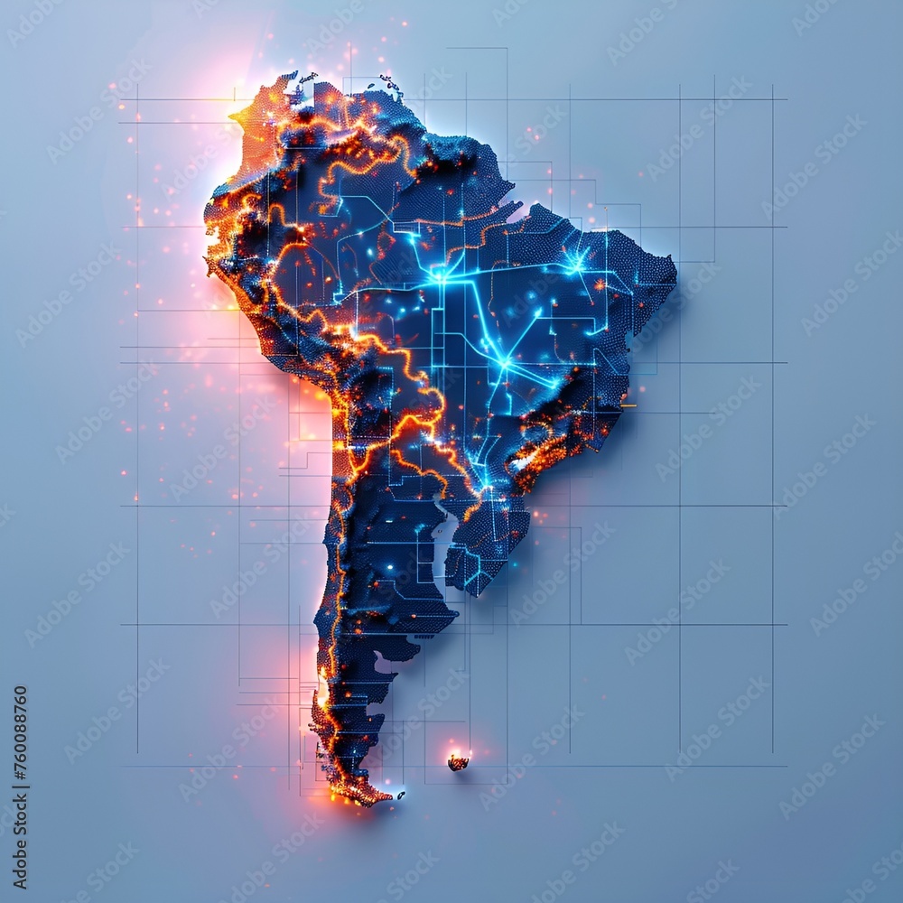 Philippine Map with Grid Lines, Blue and Orange, White Background ...