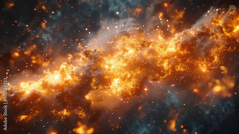 360 degree equirectangular projection space background with nebula and ...