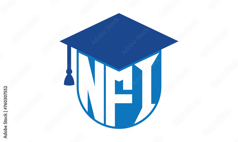 NFI initial letter academic logo design vector template. school college ...