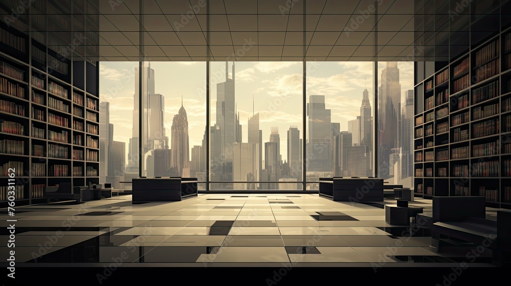 facade architecture library building illustration interior materials ...