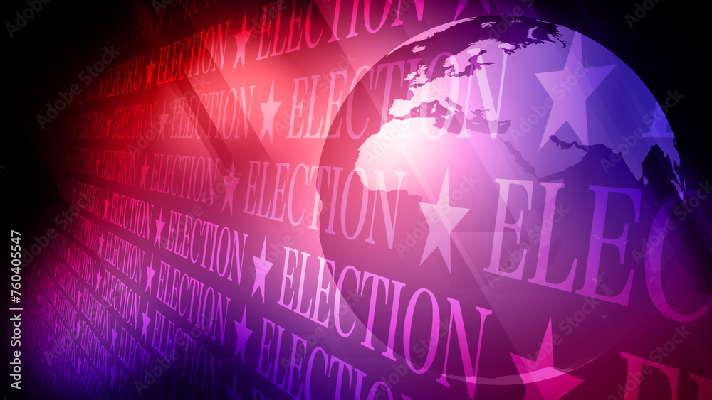 Election background with world globe and election text creative and ...