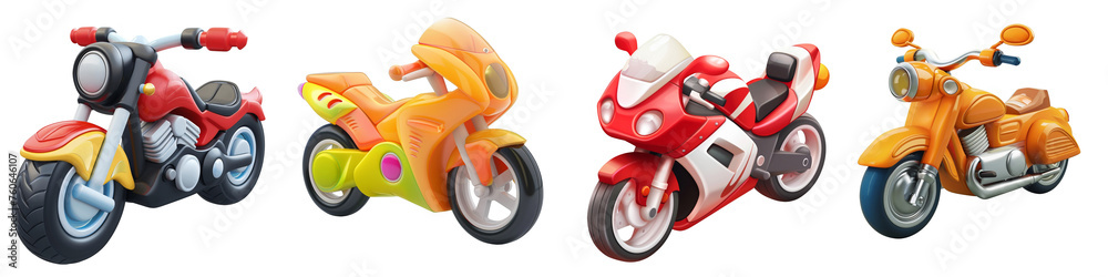Toy Motorcycle clipart collection, symbol, logos, icons isolated on ...