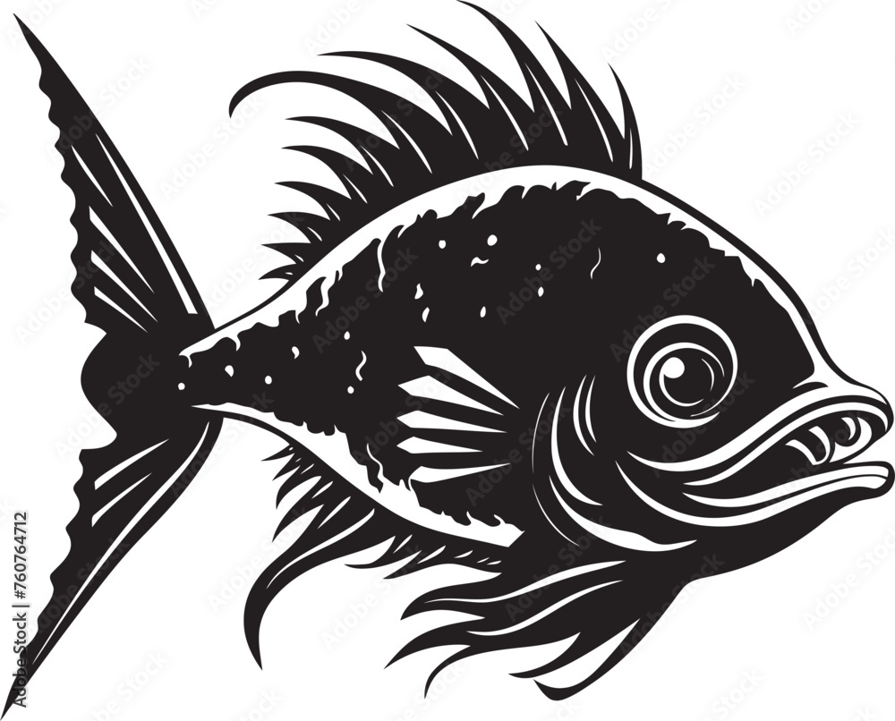 Abyssal Anguish Emblematic Representation of Angular Creature Fish ...