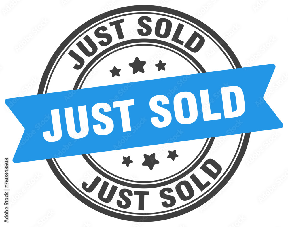 just sold stamp. just sold label on transparent background. round sign Stock Vector | Adobe Stock