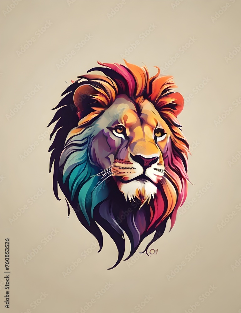 lion illustration, lion head vector, lion head logo, lion logo, lion ...