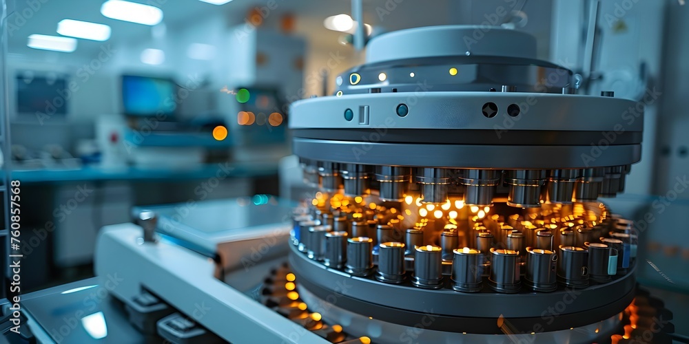 Photo Stock Hightech machine and tools used for ovum fertilization ...