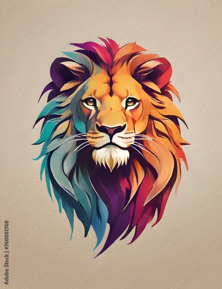 Стоковая иллюстрация «lion illustration, lion head vector, lion head ...