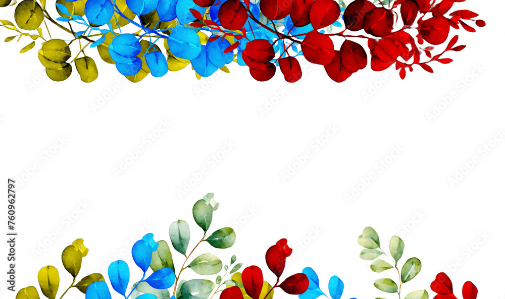 watercolor floral frame on transparent background, cut out. PNG ...