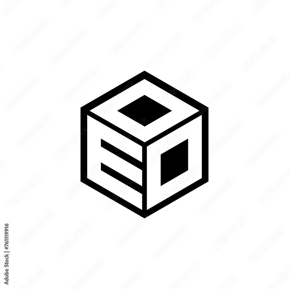 EDD letter logo design in illustration. Vector logo, calligraphy ...