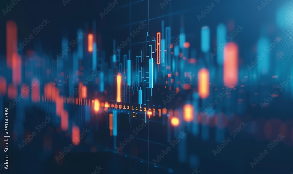 Charts showing the uptrend, background material for financial ...