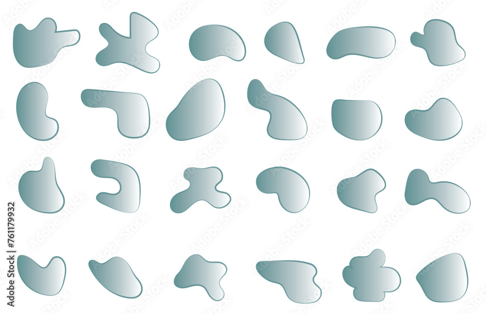Blob shape organic set. Fluid cooler blob shape vector for abstract ...