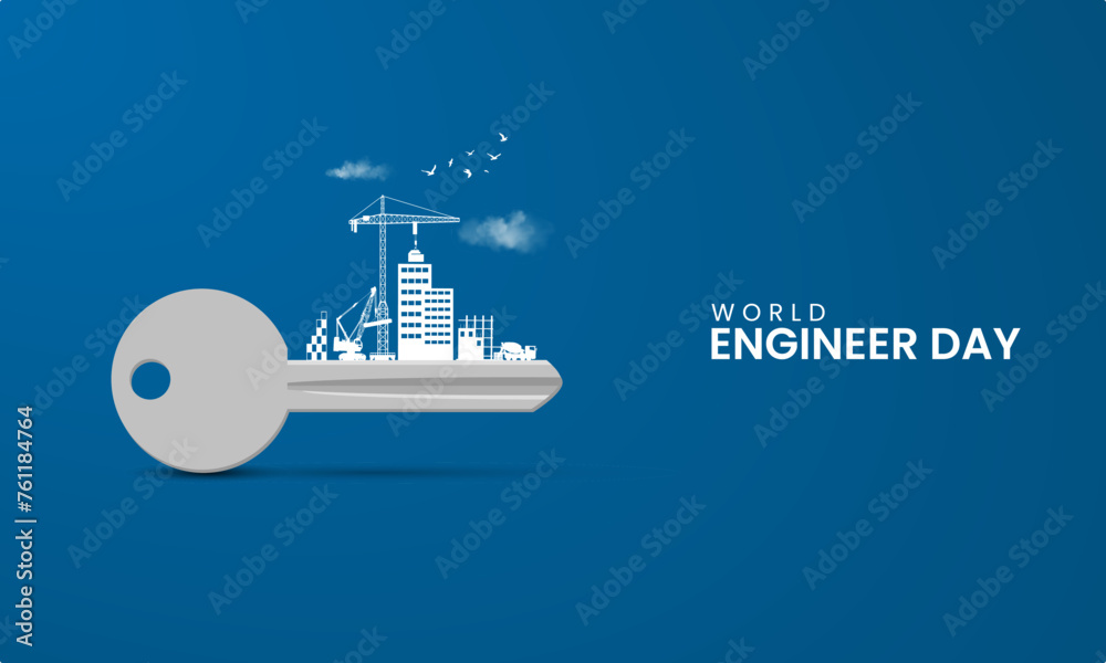 World engineers day, Home key and building icon, building line art ...