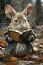 A Bunny And His Books A401 Free Stock Photo - Public Domain Pictures
