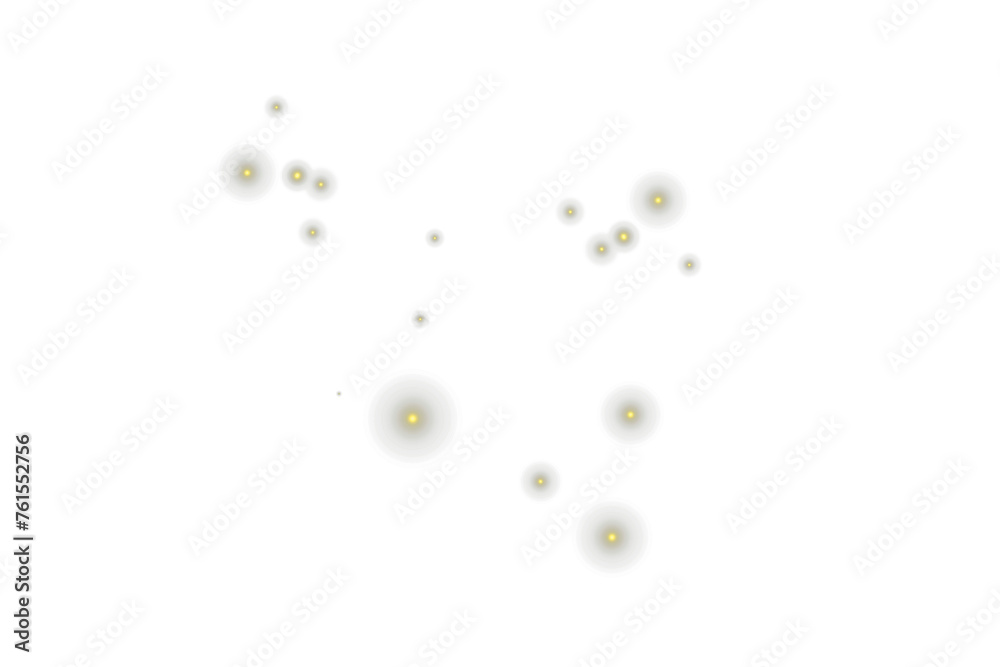 Magic firefly png, Gold fireflies png, Light effect, Mystical ...