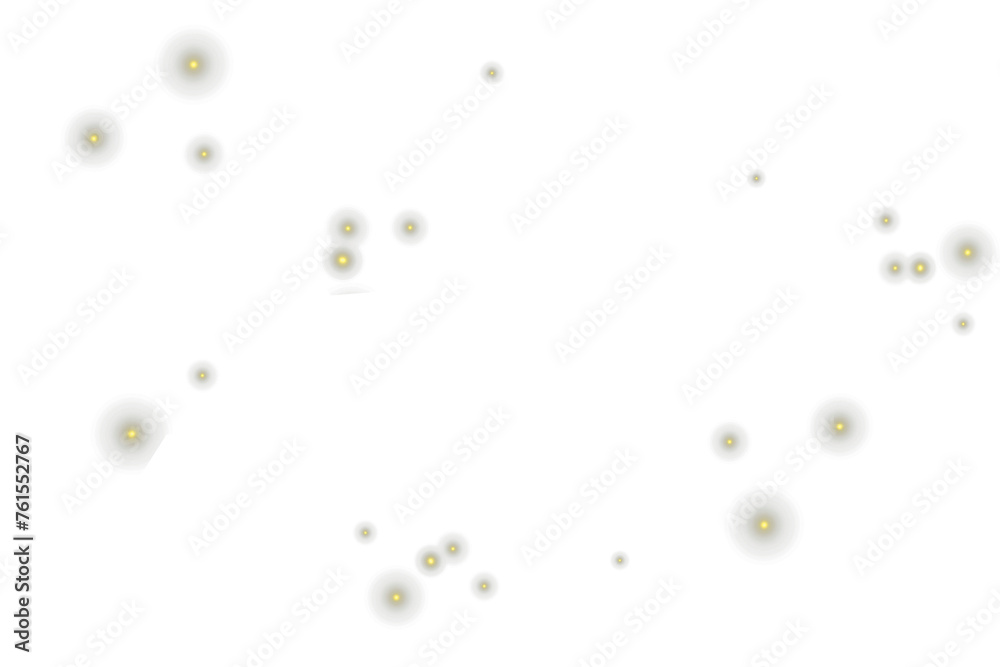 Magic firefly png, Gold fireflies png, Light effect, Mystical ...