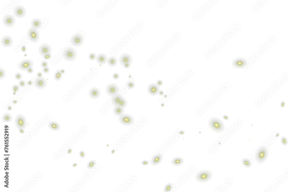 Magic firefly png, Gold fireflies png, Light effect, Mystical ...