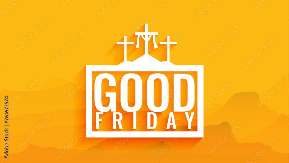 good friday Orange graphics website banner, Good Friday Sale social ...