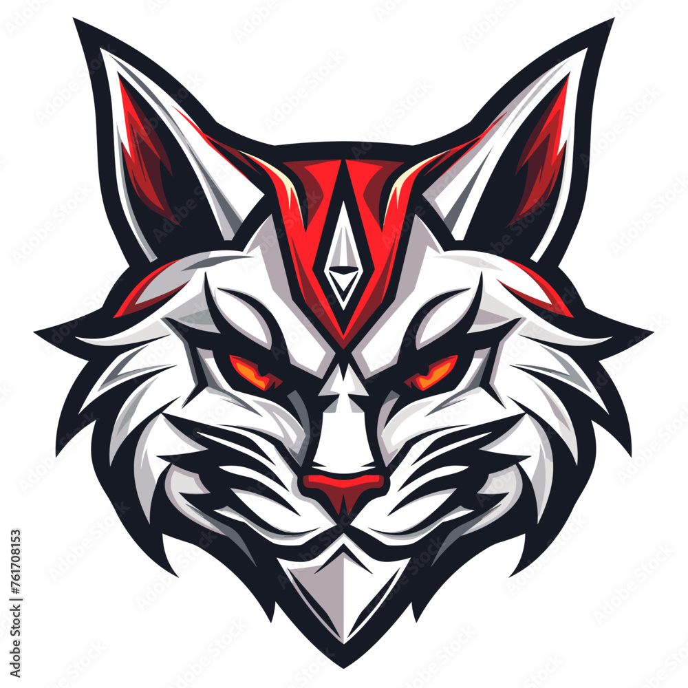 Vector esports logotype wild cat lynx on white background, logo lynx ...