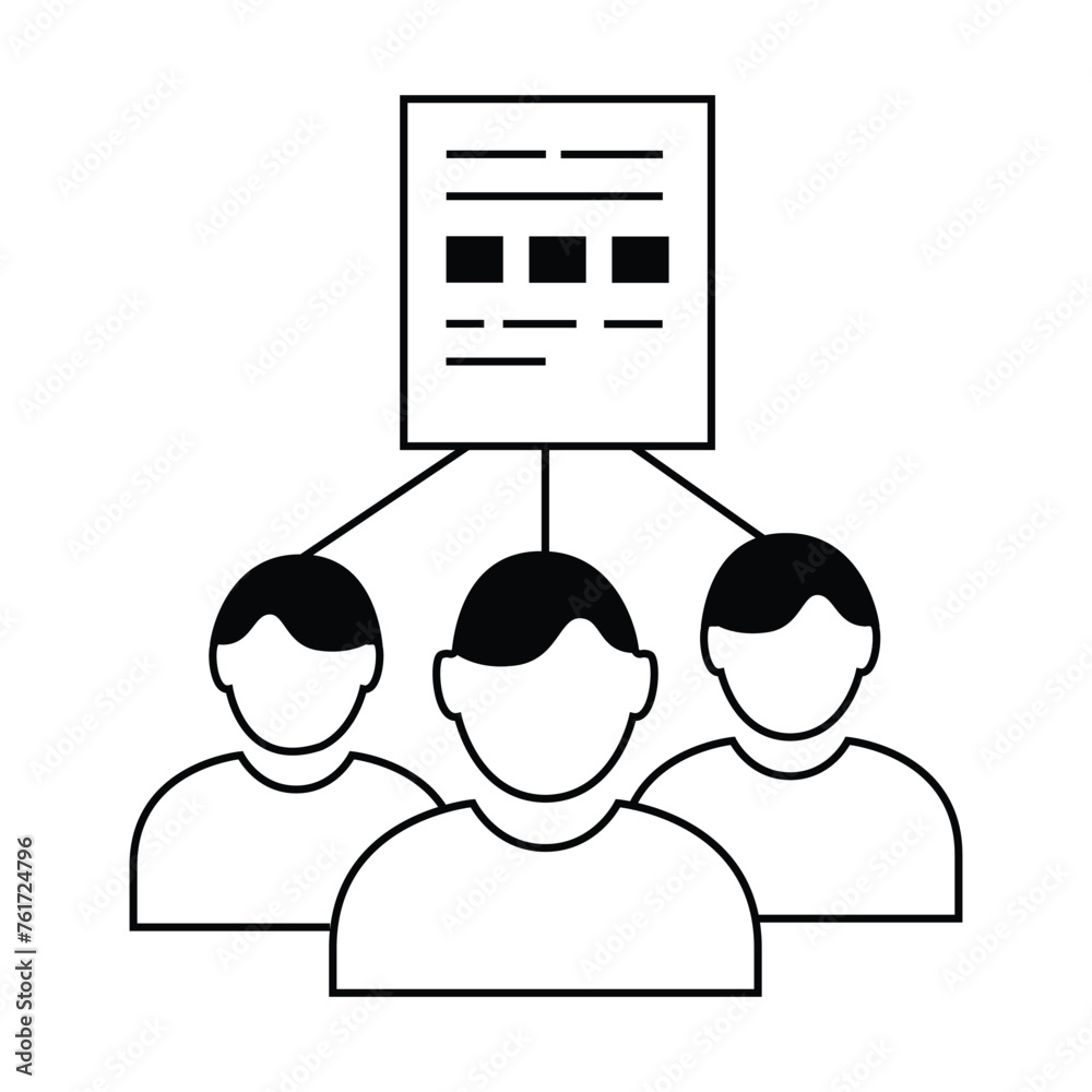 Stakeholder Theory icon Illustration. Stakeholder Engagement Model ...
