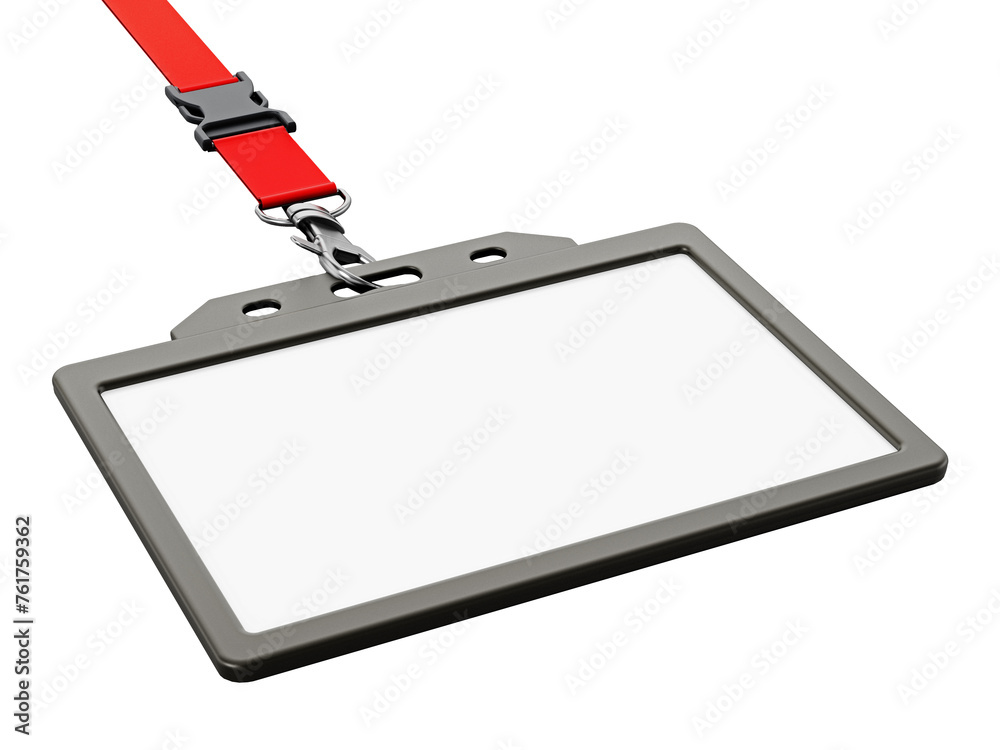 Blank ID card isolated on transparent background. 3D illustration Stock ...