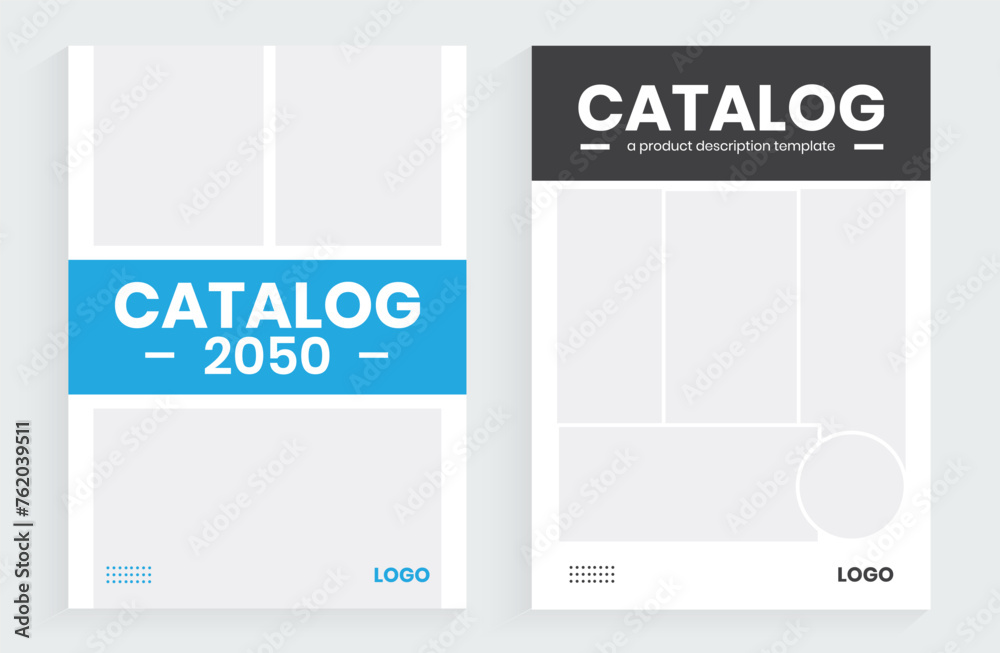 Product catalog cover design, catalog leaflet design template ...