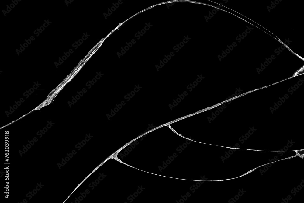 Close-up wrinkles and cracks on LCD screen glass display from ...