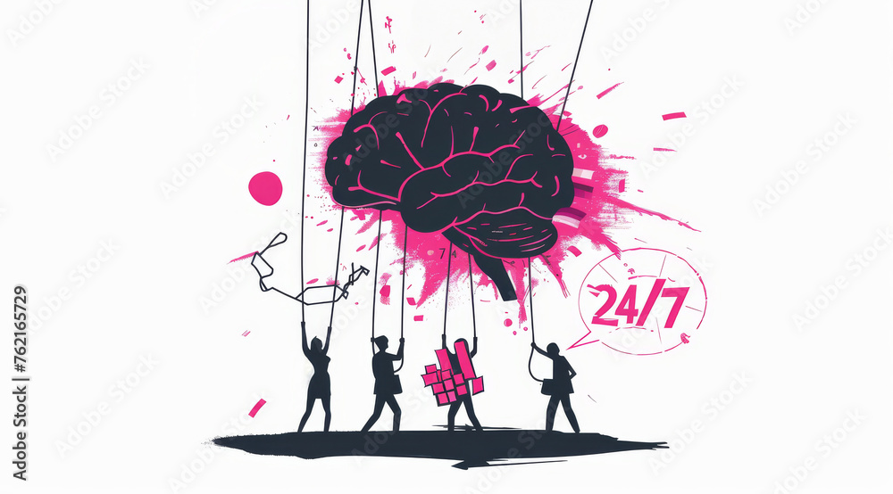 Stock-Illustration „Intricate psychology illustration of a human head ...