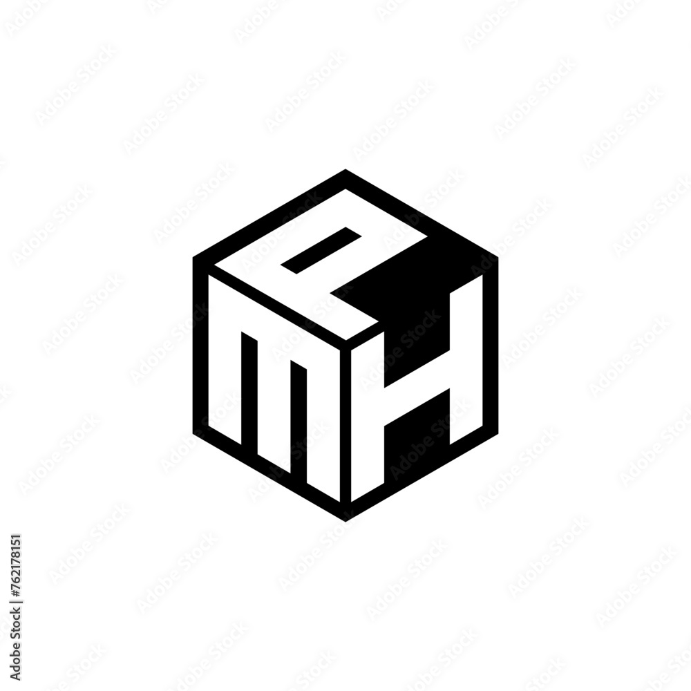 MHP letter logo design with white background in illustrator. Vector ...