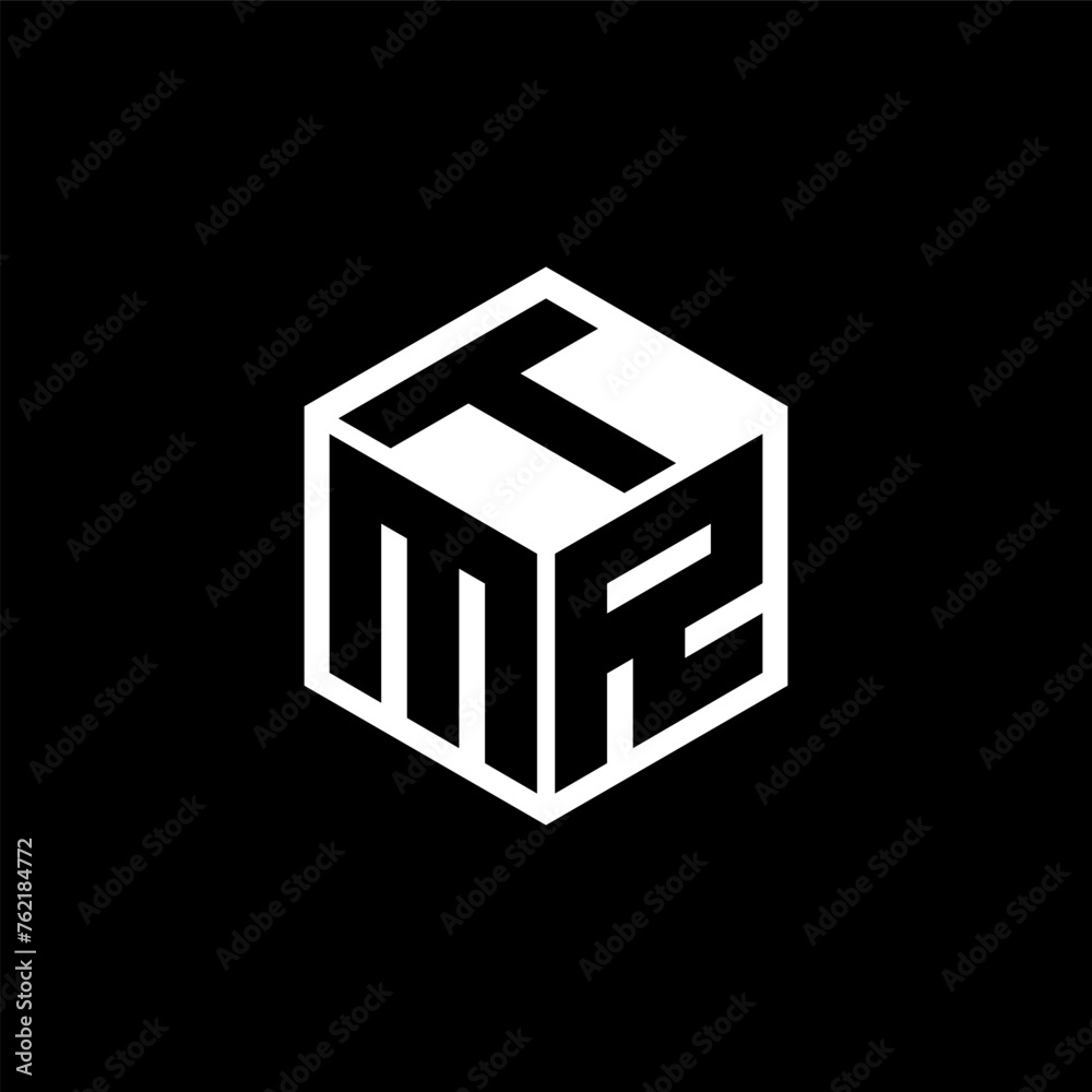 MRT letter logo design with black background in illustrator. Vector ...