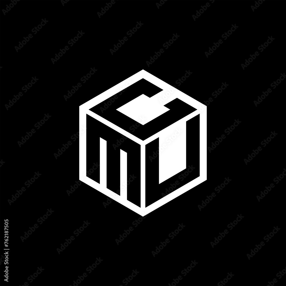 MUC letter logo design in illustration. Vector logo, calligraphy ...