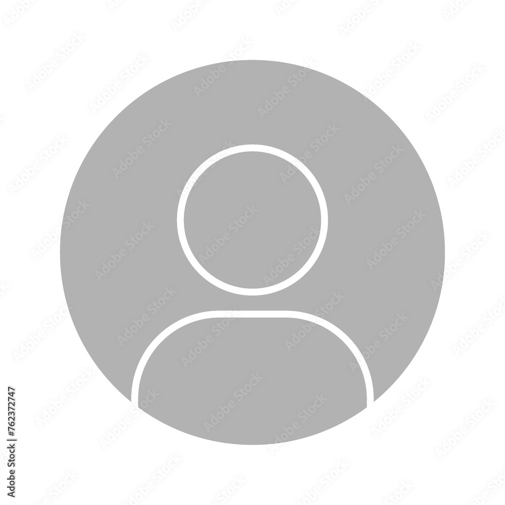 Flat illustration in gray colors. Avatar, user profile, person icon ...