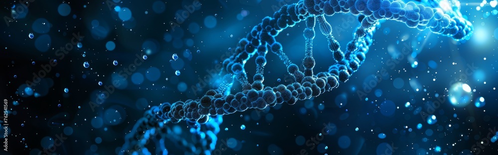 DNA strands, healthcare, artificial intelligence. DNA double helix ...