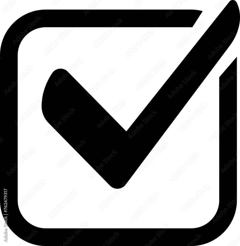 Check mark icon. Check marks right, good, correct, symbol isolated on ...