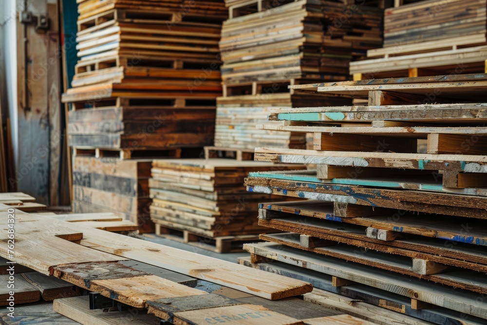 Material and tools for the assembly of parquet and wooden pallets on a ...