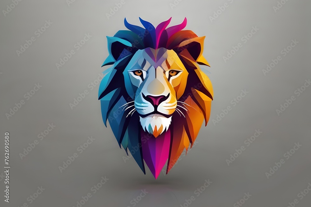 lion illustration, lion head vector, lion head logo, lion logo, lion ...