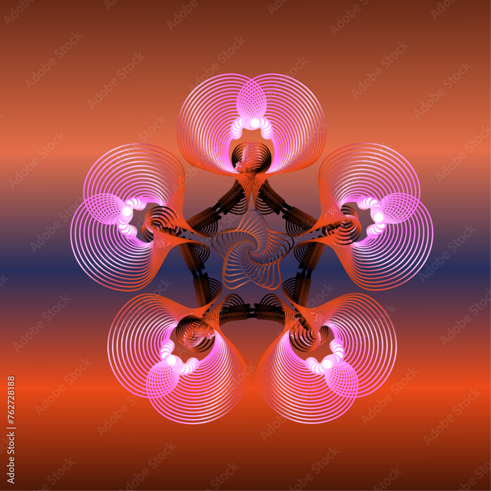 The vector dotted spiral vortex graphic is a visually interesting and ...