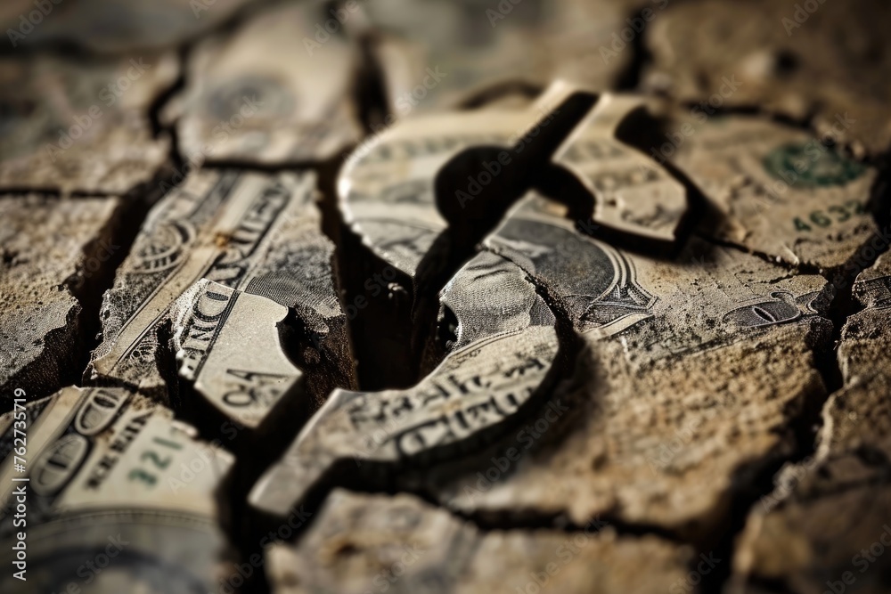 This close-up photograph captures the intricate details of a torn and ...