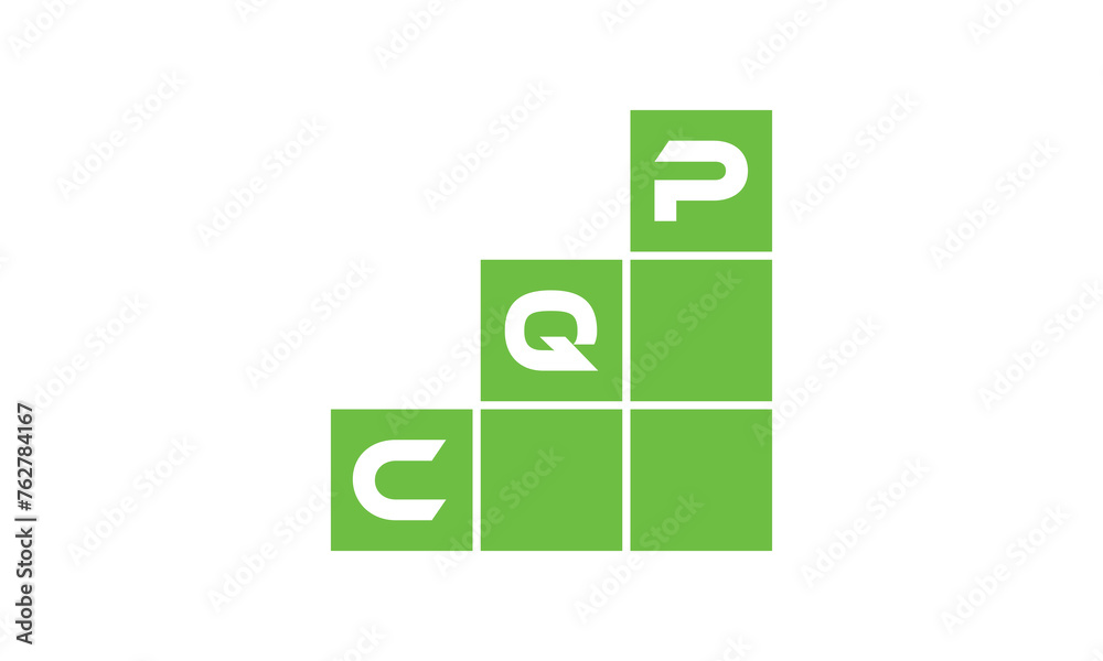 CQP initial letter financial logo design vector template. economics ...