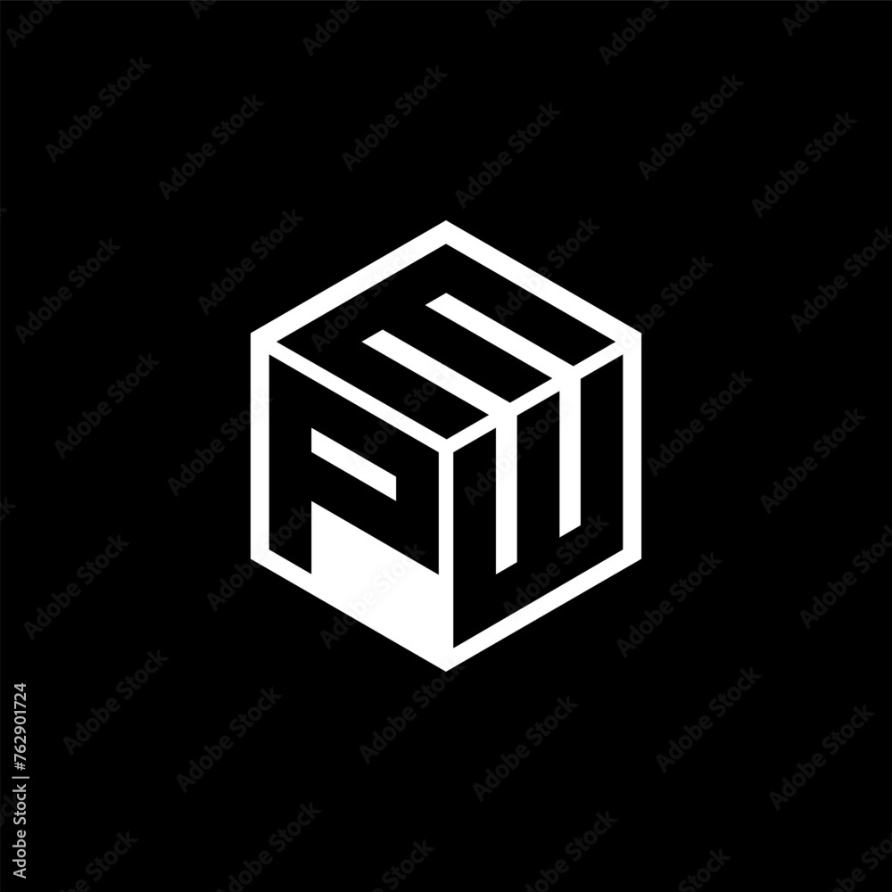 PWM letter logo design in illustration. Vector logo, calligraphy ...