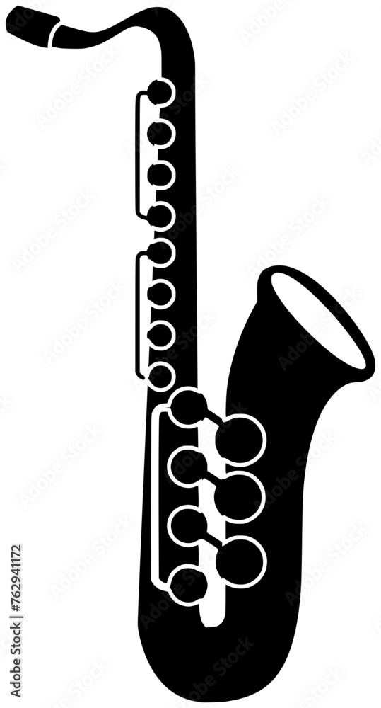 jazz illustration trumpet silhouette saxophone logo instrument icon ...