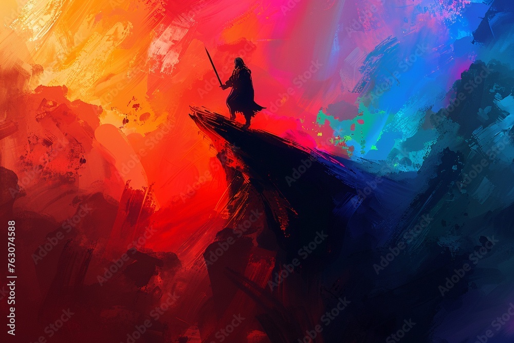 Courage Sacrifice Illustrate a heroic act of courage and sacrifice in a ...